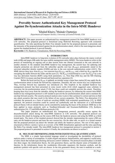 provably secure authenticated key management protocol against de