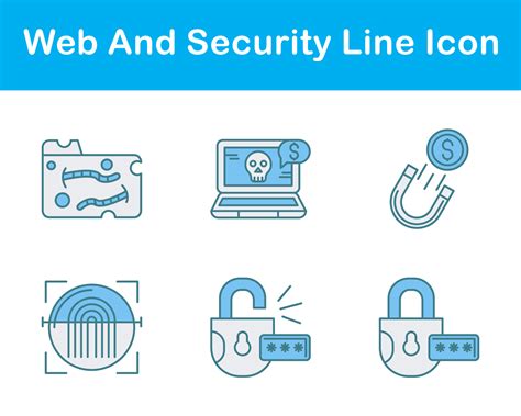 Web And Security Vector Icon Set 21459349 Vector Art At Vecteezy
