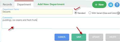 Creating Categories Of Menu Items Nimbus Restaurant Module