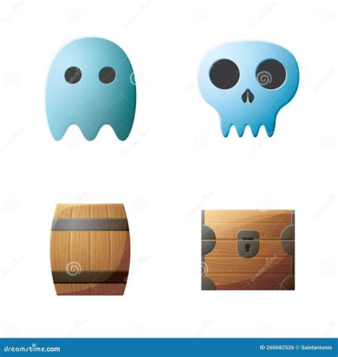 game ui assets set gaming user interface icons collection stock vector