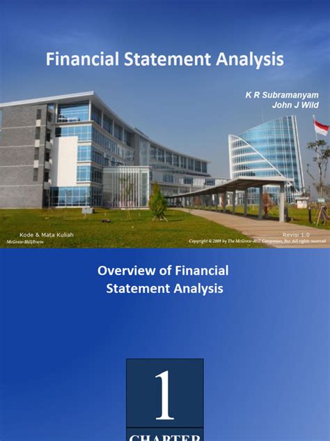 Chapter01 Overview Of Financial Statement Analysis Pdf Valuation