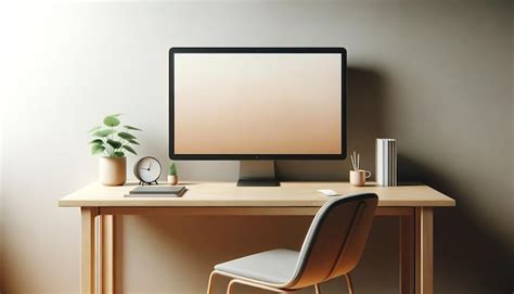 Premium Photo Modern And Minimalist Workspace With Computer Chair And