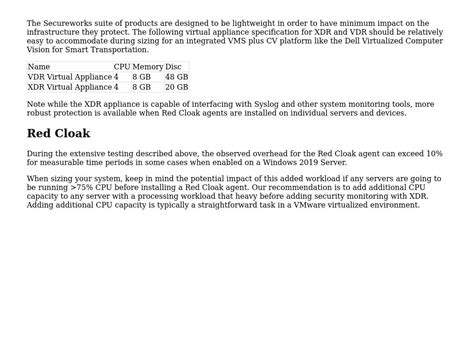 Sizing The Solution Design Guide—cybersecurity For Computer Vision