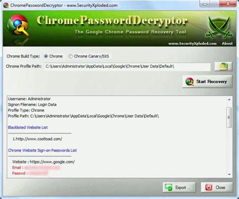 Download Chrome Password Decryptor V51 Freeware Afterdawn Software Downloads