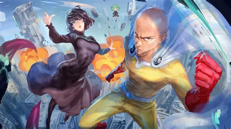 Saitama Fubuki Tatsumaki One Punch Man Wallpaper Fanpop