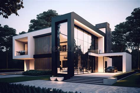 Super Automated And Stylish Smart Home Generative Ai Stock Illustration Illustration Of