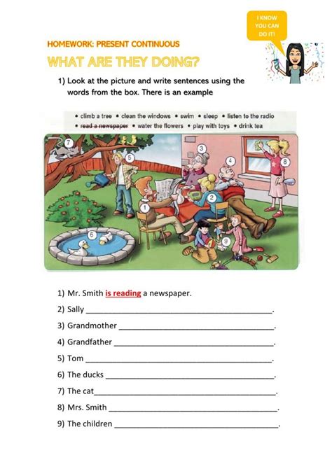 Present Continuous Online Exercise For 4th Level Present Continuous