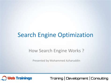 Basics Of Search Engines And Algorithms Ppt