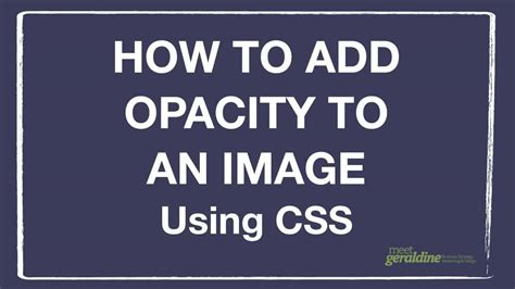 Add Opacity To An Image Using Css Dieno Digital Marketing Services