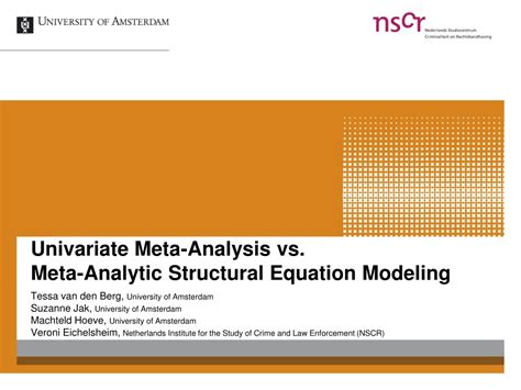 Ppt Understanding Masem Vs Univariate Meta Analysis In Social