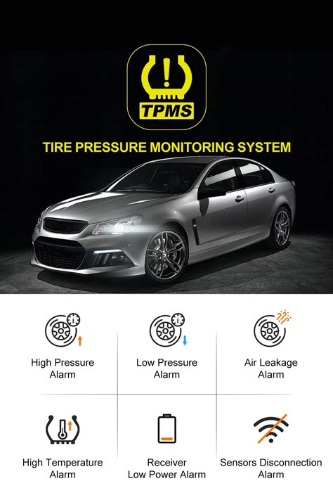 Bar Psi Universal Tpms Tire Pressure Monitoring System Solar Tpms External Sensor Car Tpms