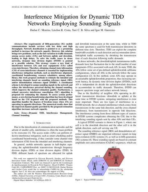 pdf interference mitigation for dynamic tdd networks employing