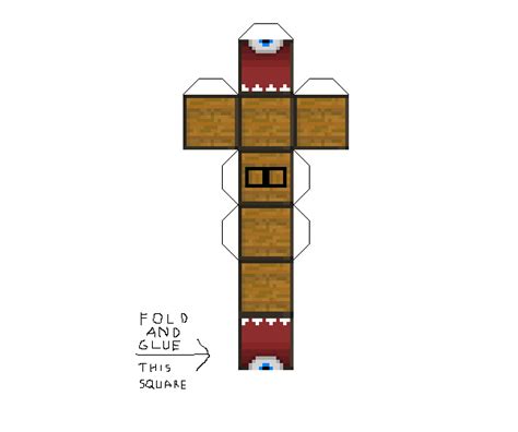 Mini Chest Mimic Aether Pixel Papercraft