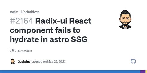 Radix Ui React Component Fails To Hydrate In Astro Ssg · Issue 2164