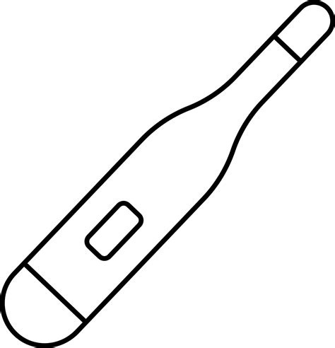 Digital Thermometer Icon In Line Art 24143805 Vector Art At Vecteezy