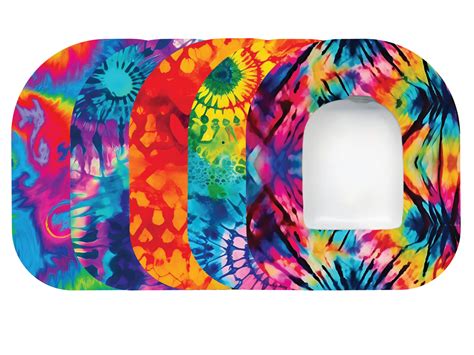 Glucomart Premium Omnipod Adhesive Patches Tie Dye 5 Pack
