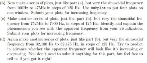 solved matlab problem 2 aliasing a sinusoid consider the