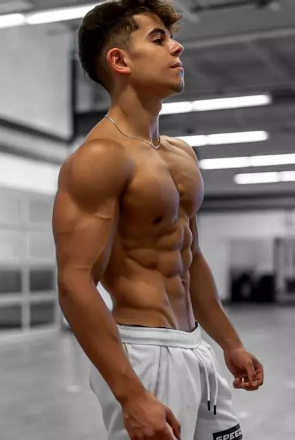 Shirtless Male Muscular Gym Jock Exercise Physique Body Hunk X Photo E Eur Picclick Fr