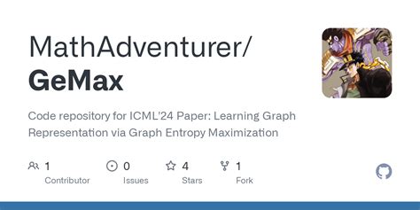 GitHub MathAdventurer GeMax Code Repository For ICML Paper Learning Graph Representation