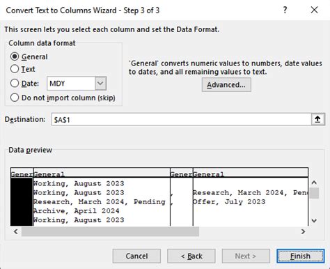 Splitting Cells To Individual Columns Microsoft Excel