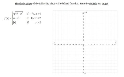 Solved Sketch The Graph Of The Following Piece Wise Defined Chegg