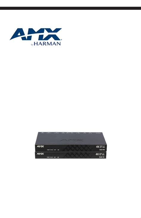 User Manual Amx Dux Tx English 20 Pages