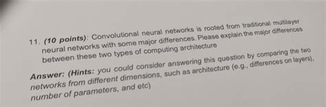 Solved Points Convolutional Neural Networks Is Chegg