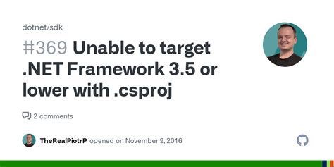 Unable To Target Net Framework 35 Or Lower With Csproj · Issue 369
