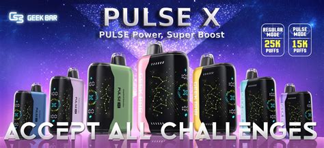 White Peach Raspberry Geek Bar Pulse X Edition 25k Puffs