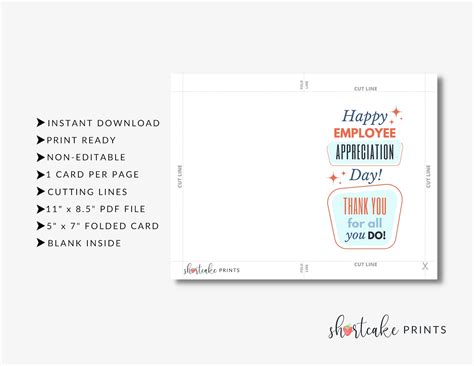 Card For Employee Appreciation Day Staff Appreciation Appreciation