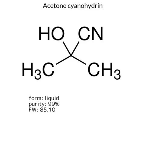 Acetone Cyanohydrin 1 X 500 G A10000 500g Milliporesigma® Sigma Aldrich