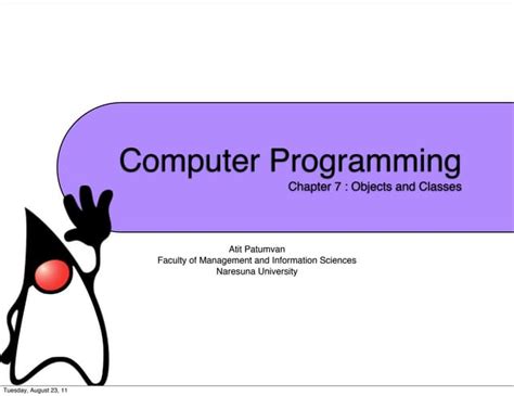 Computer Programming Chapter 7 Object And Class Ppt