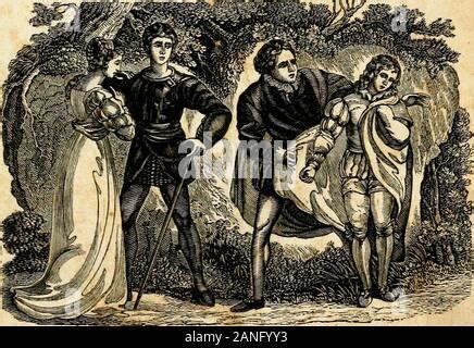 A Scene From The Tempest Prospero And Caliban Colourised Version Of 10028636 Stock Photo Alamy
