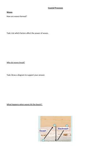 Igcse Geography Unit Marine Coastal Processes And Management Teaching Resources