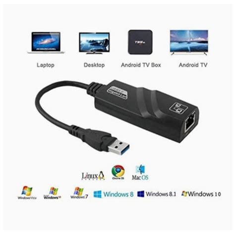 Usb 3 0 To Gigabit Ethernet Rj45 Lan 10 100 1000 Network Adapter Compatible With Pc Konga