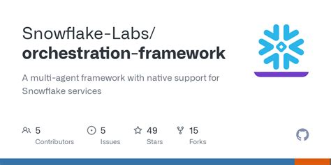 github snowflake labs orchestration framework a multi agent framework with native support for