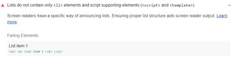 Lists Do Not Contain Only Elements And Script Supporting Elements And