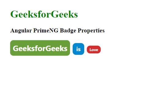 Angular Primeng Badge Properties Geeksforgeeks