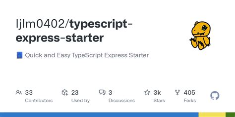 github ljlm0402 typescript express starter 📘 quick and easy