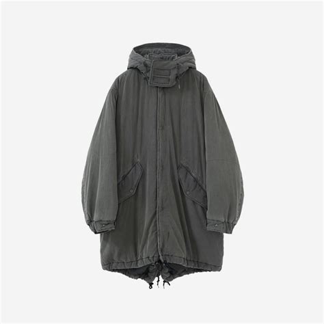 폴리테루 필로우 밀 파카 올리브 그레이 Polyteru Kream