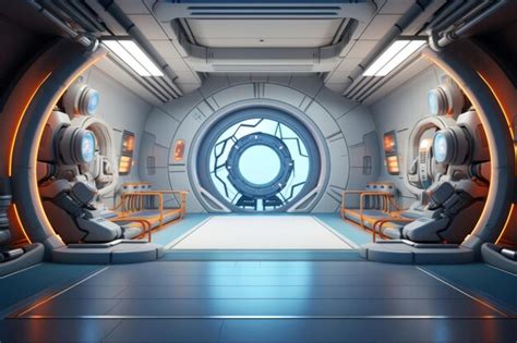 Architecture Space Electronics Technology Premium Ai Generated Image