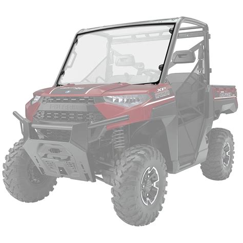 Polaris OEM Lock & Ride Poly Full Windshield 2883278 for Ranger Crew XP 1000, 570, 900 (2013 ...