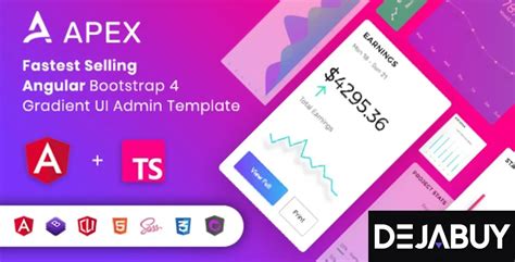 apex angular 14 and bootstrap 4 html admin template dejabuy