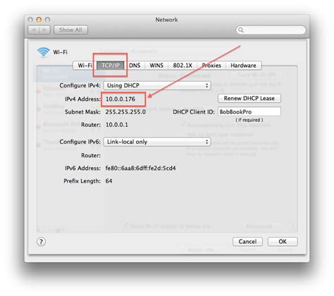 Where Is My Macbook Airs Ip Address Foun… Apple Community