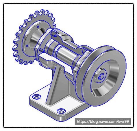 동력전달장치 전산응용기계제도기능사실기2023년3월30일1회차3일 네이버 블로그