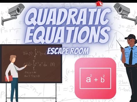 Solving Quadratic Equations Escape Room Teaching Resources