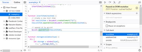 Break On Dom Mutation — Firefox Source Docs Documentation