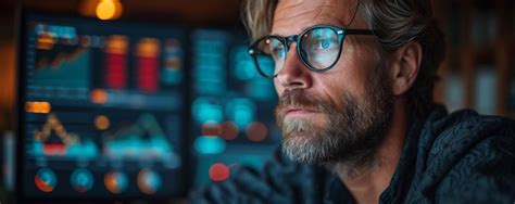 Premium Photo Finance Analyst Reviewing Complex Charts A Background