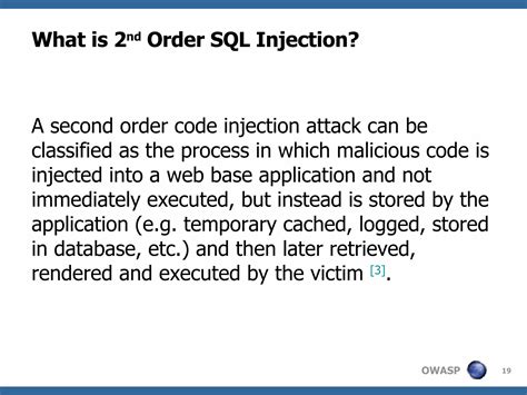 Advanced Topics On Sql Injection Protection Ppt