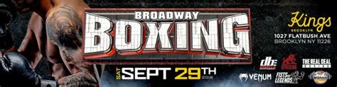 Broadway Boxing Card Featuring Top Local Talent This Saturday Night At
